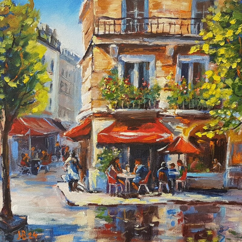 Cafe Painting - Etsy