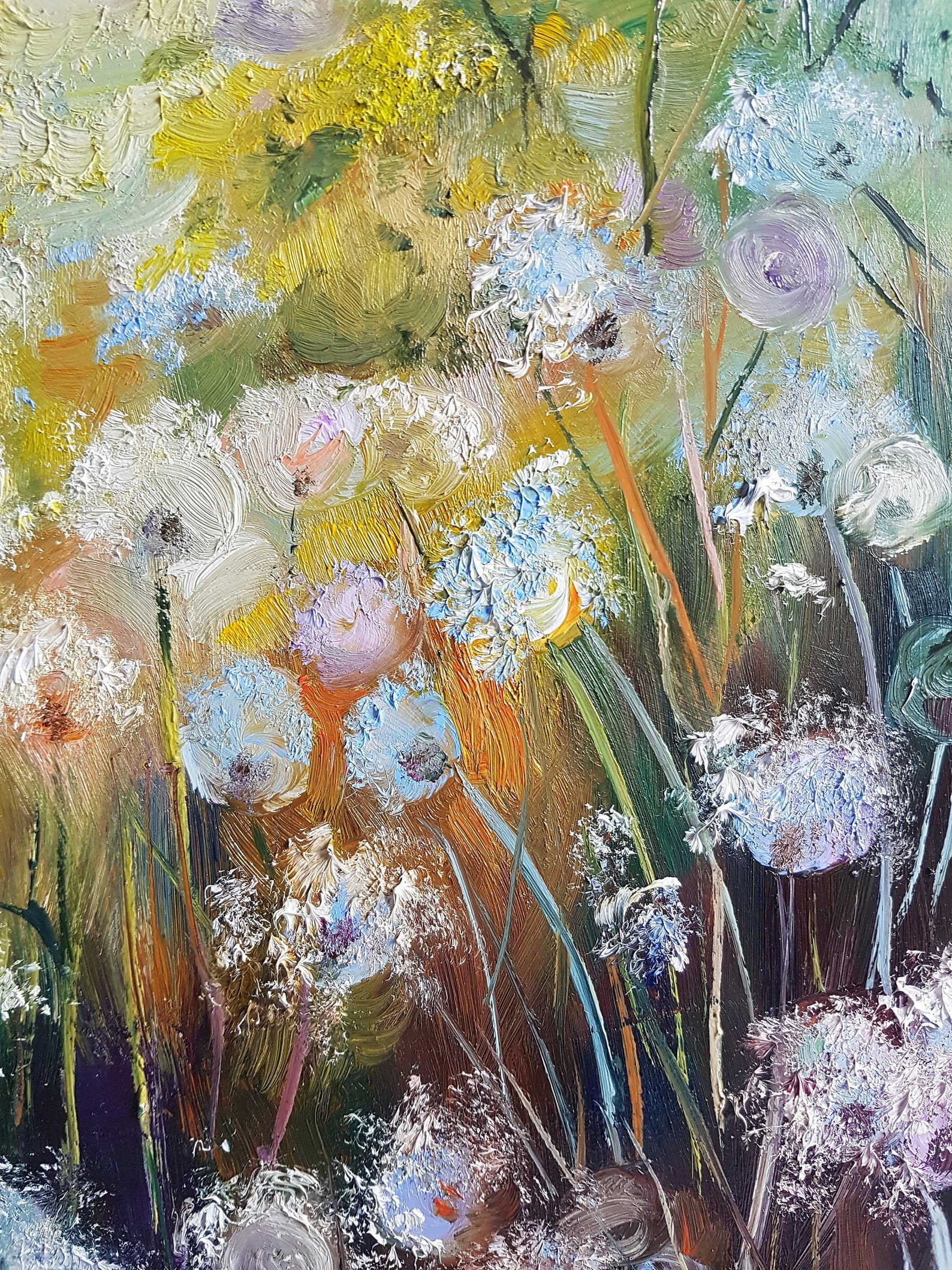 Dandelion Field Wall Art Flower Painting Floral Art Mothers - Etsy