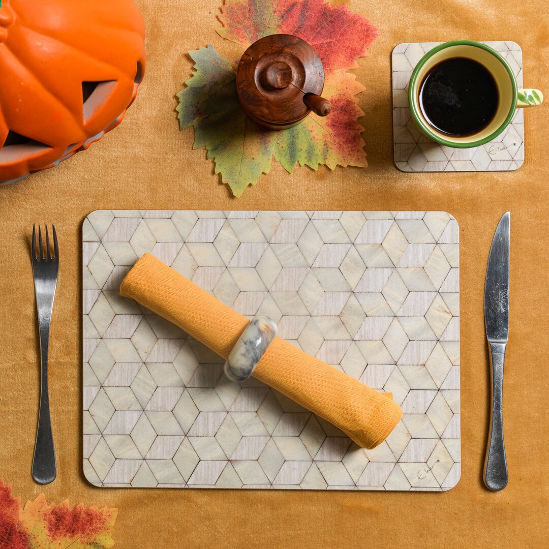 Scandinavian Placemat: Heat Resistant Melamine, Eucalyptus Board - Etsy