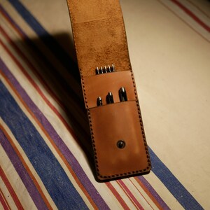 Leather Organizer Minimalist Tool Cover Personalized Leather | Etsy