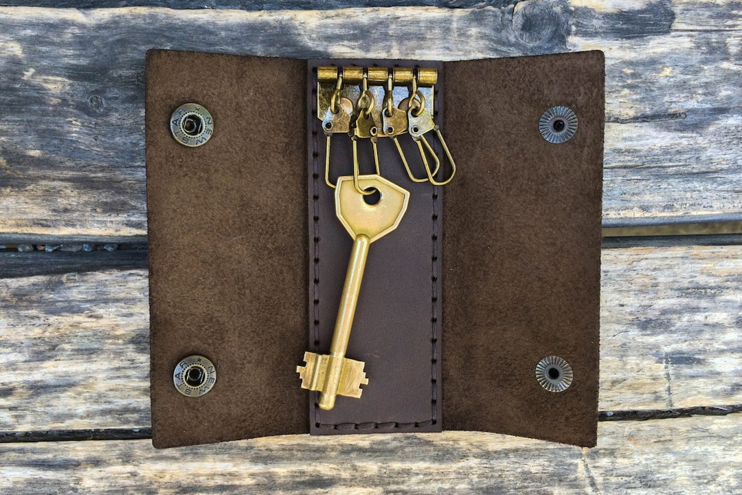 Leather Key Pouch, Leather Key Holder, Key Chain Pouch, Gift for Men ...