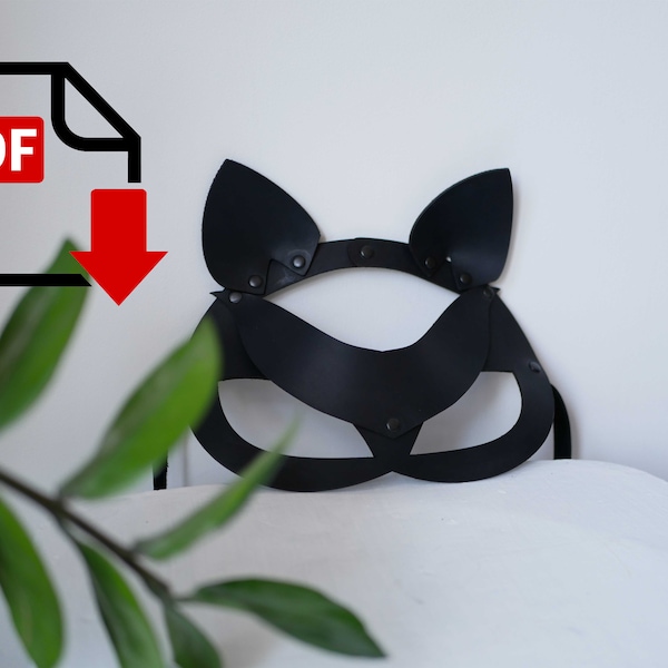 Leather Cat Mask Pattern - Etsy