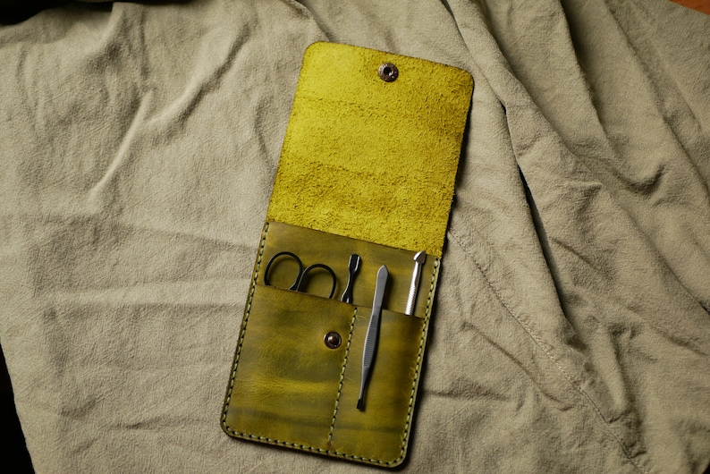 Leather Tool Case, Leather Manicure Case, Scissors Case Leather ...