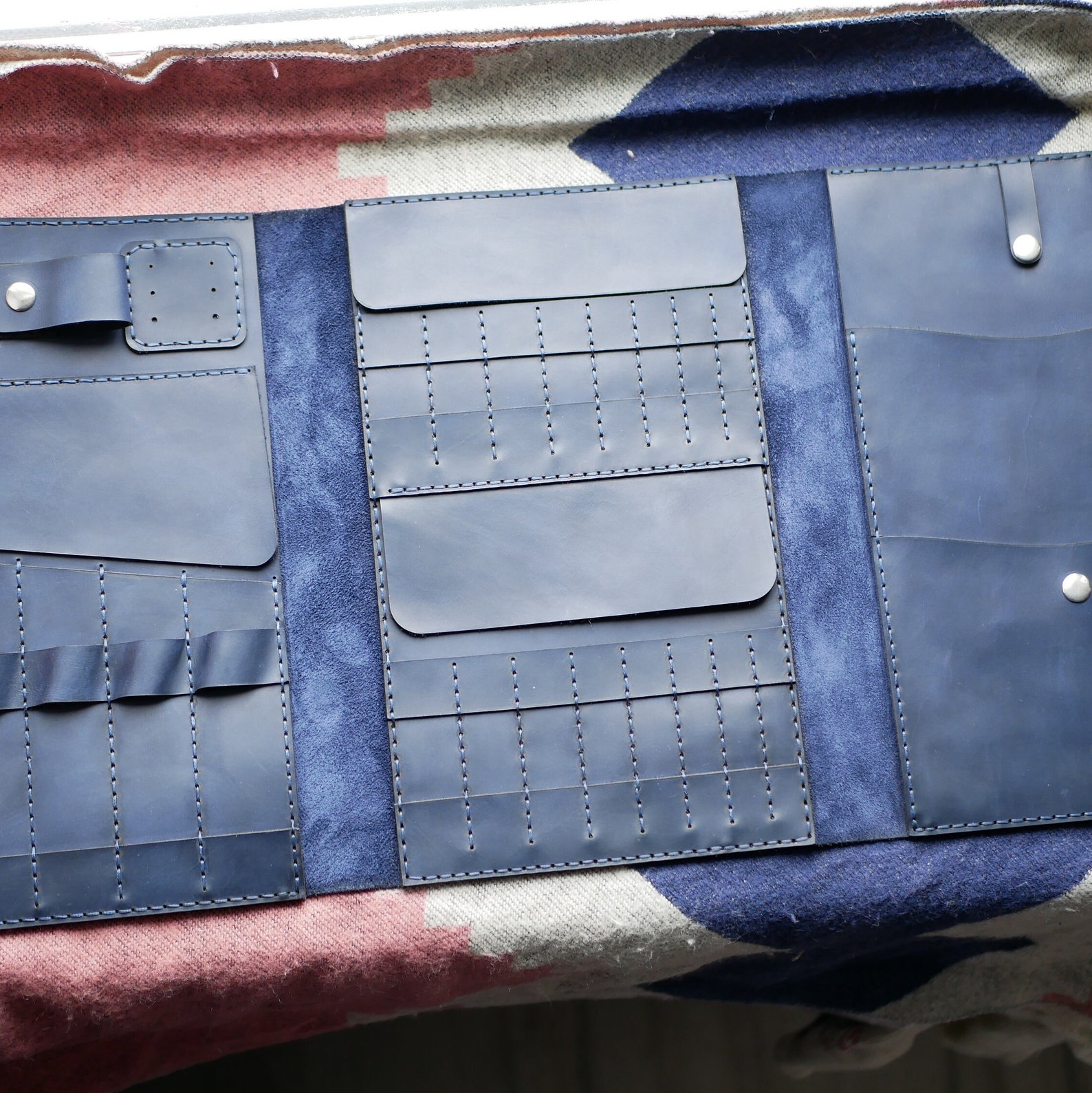 Knitting Needle Case Leather, Knitting Needle Organizer, Leather Tool ...