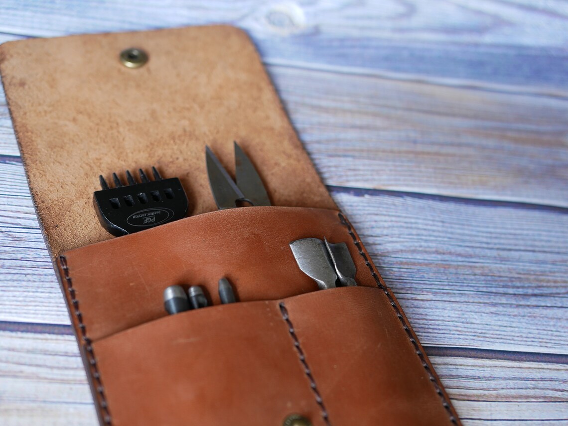 Leather Organizer, Tool Cover, Leather Case Personalized, Gift for Him ...