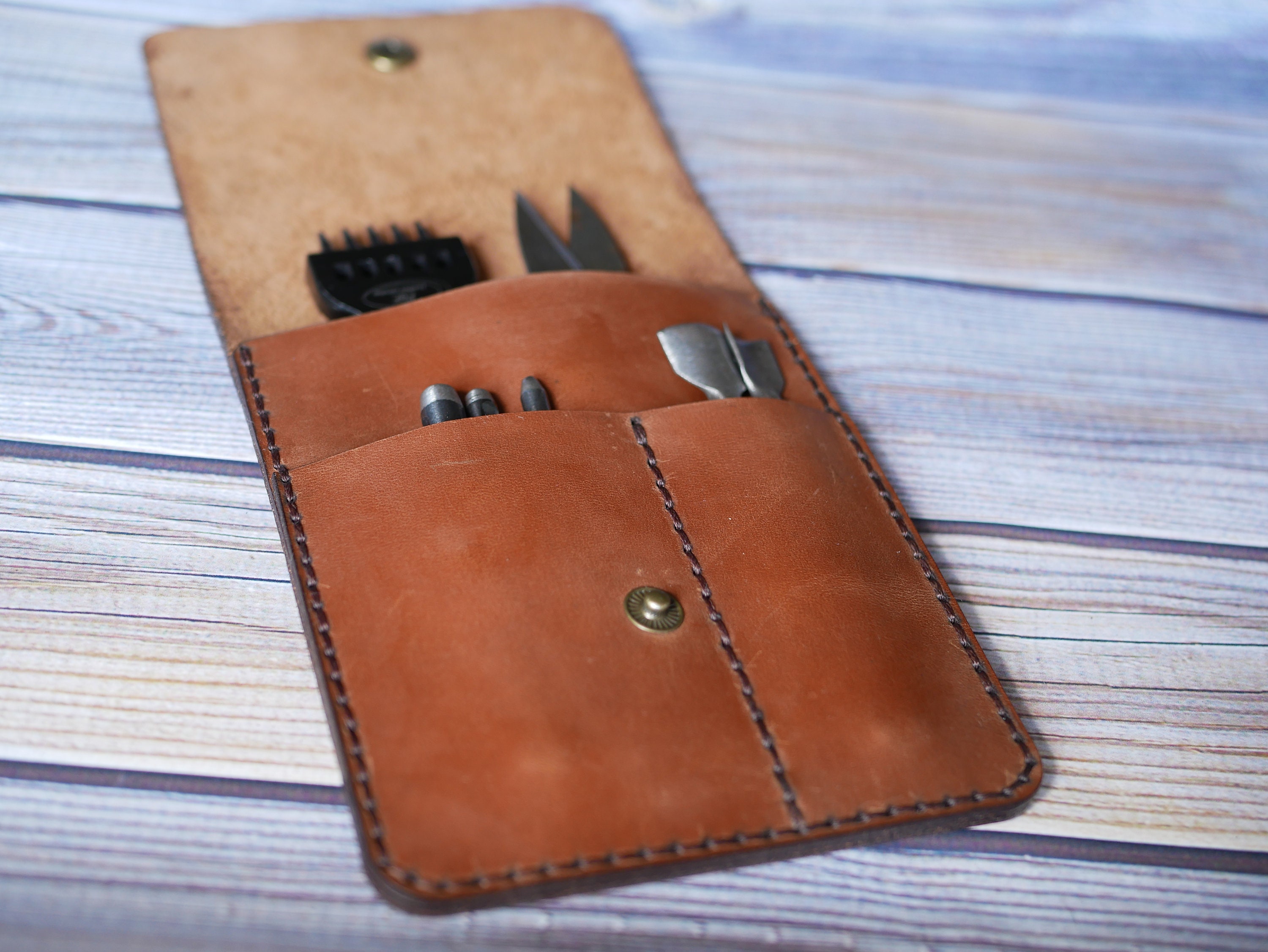 Leather Tool Case, Leather Manicure Case, Scissors Case Leather ...