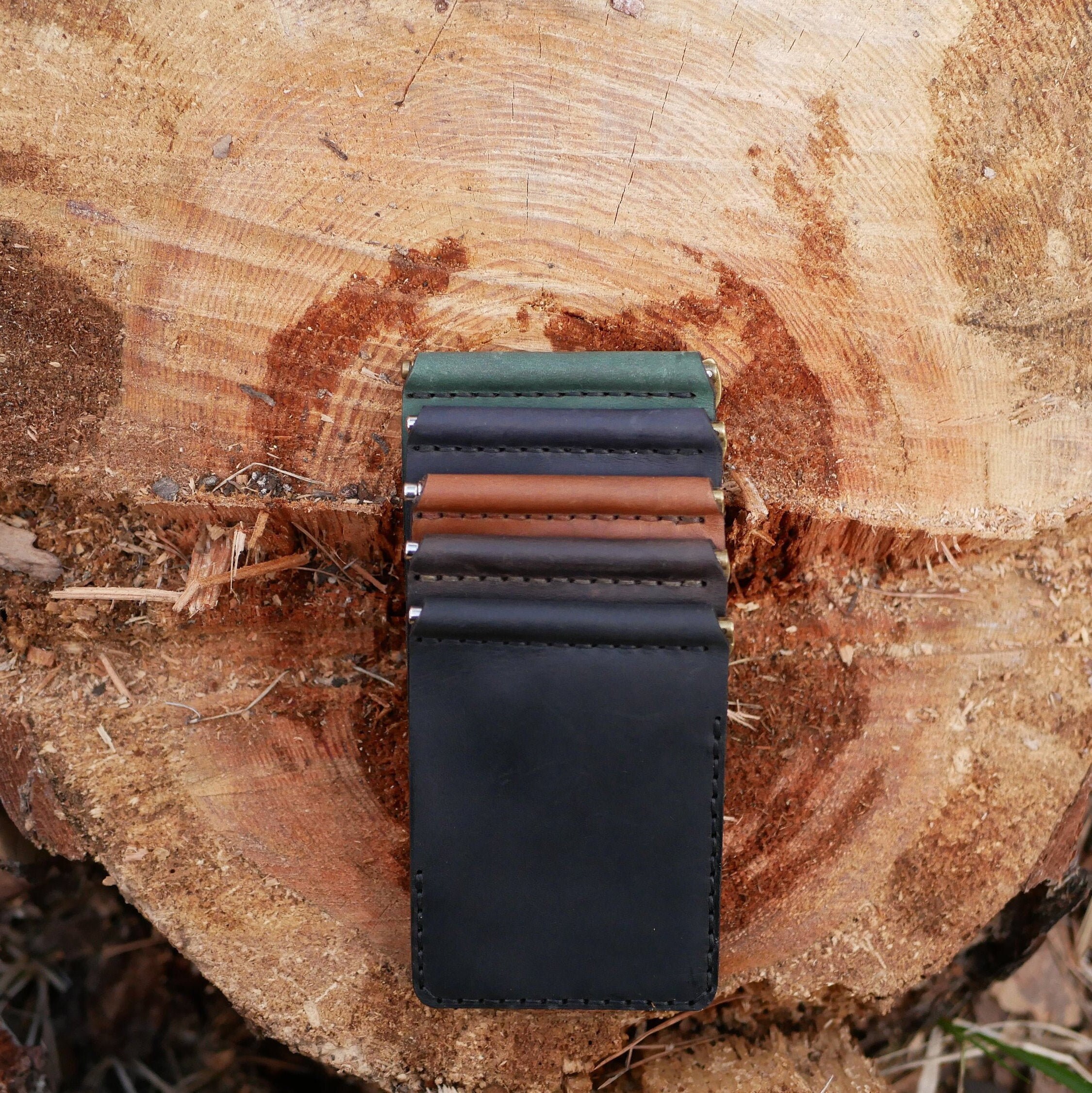 Leather money clips for men Personalized leather wallet | Etsy