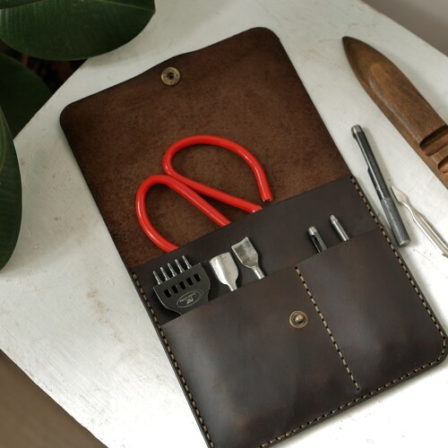 Leather Organizer Tool Cover Leather Case Personalized Gift | Etsy