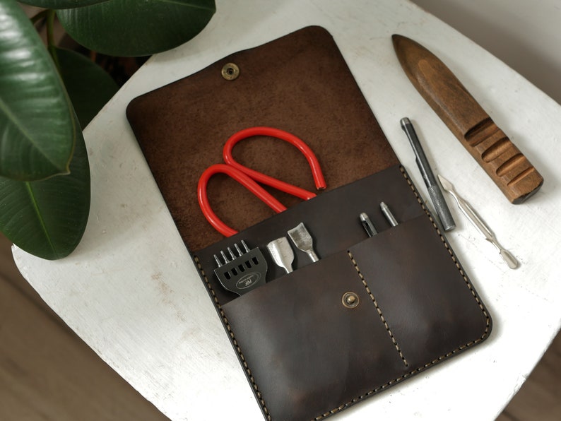 Leather Organizer Tool Cover Leather Case Personalized Gift | Etsy