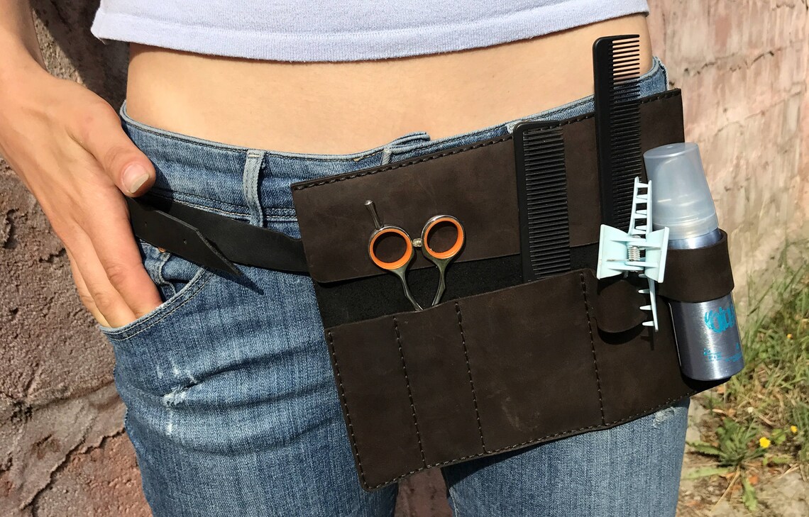 Tool Belt Leather, Barber Belt for Tools, Scissor Case Leather ...