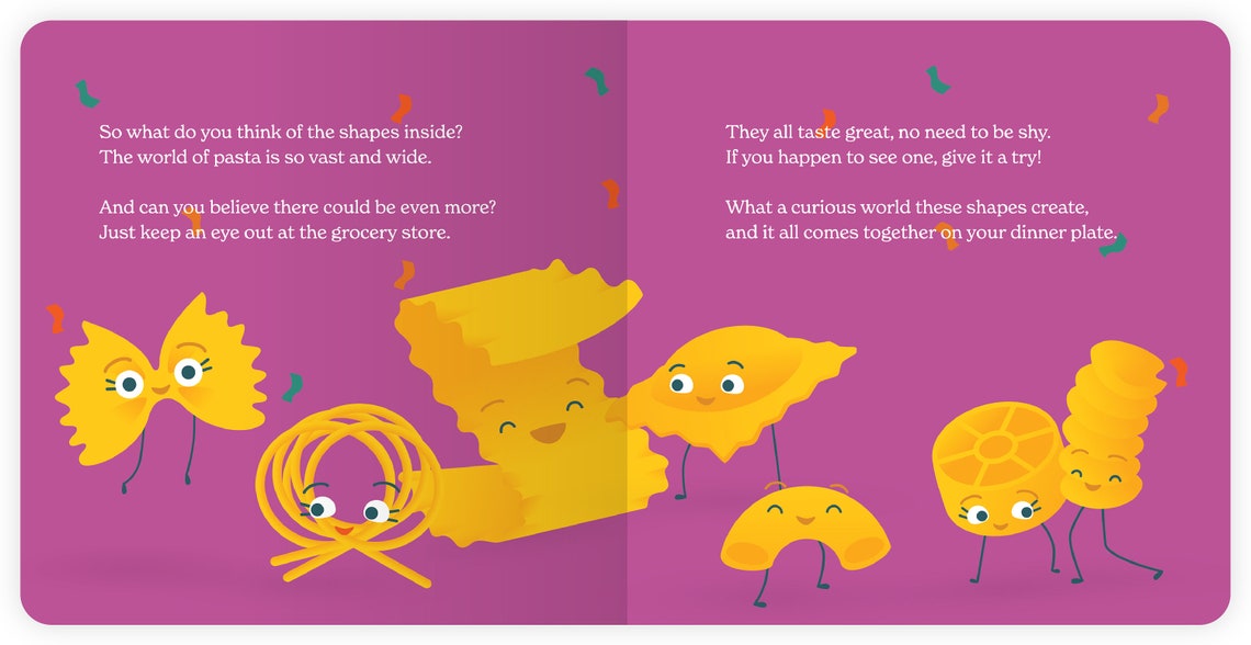 Little Book of Pasta: Exploration of Pasta Shapes for Babies - Etsy