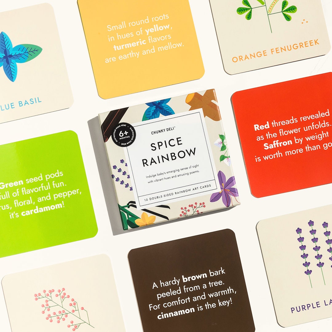 Spice Rainbow Art Cards Sensory Learning Toy Exploring Color Through ...