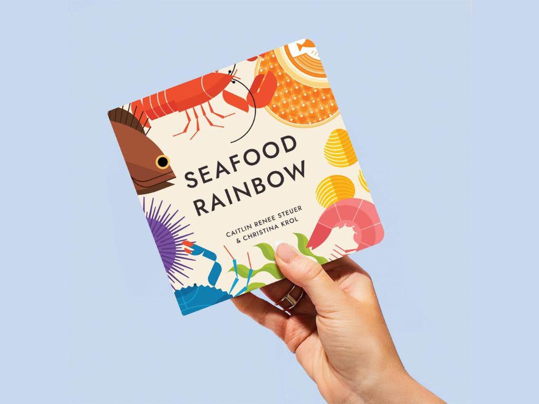Seafood Rainbow Board Book: Ocean Foods & Fun Facts | Foodie Baby Gift ...