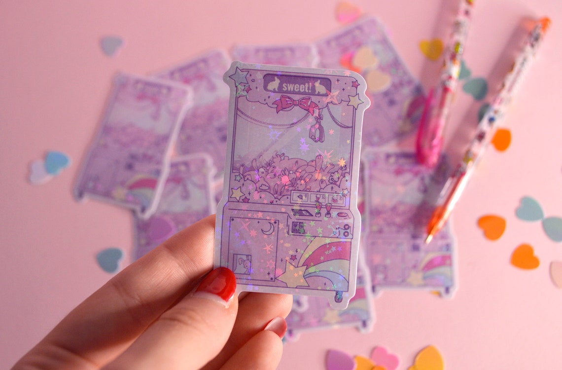 Sticker claw Machine Vinyl Sticker With - Etsy