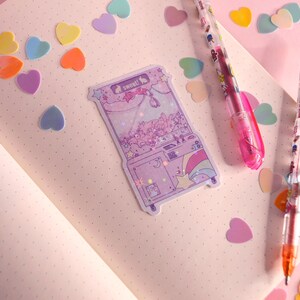 Sticker claw Machine Vinyl Sticker With Holographic Stars Effect - Etsy