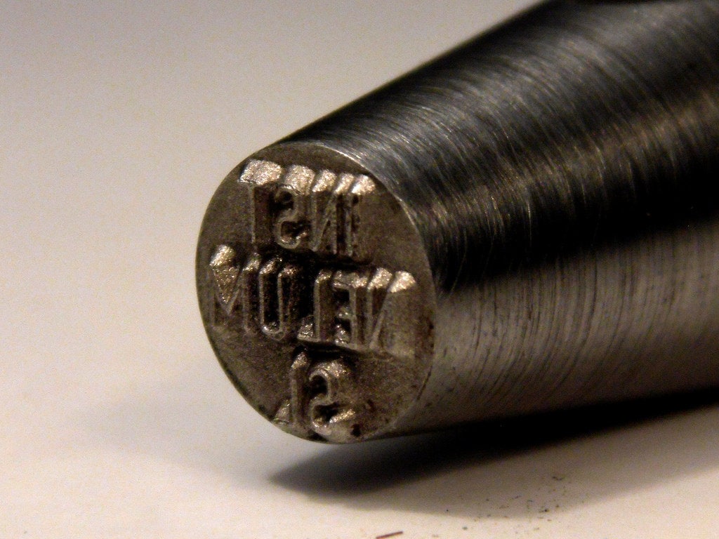 Custom TEXT steel stamp - punch