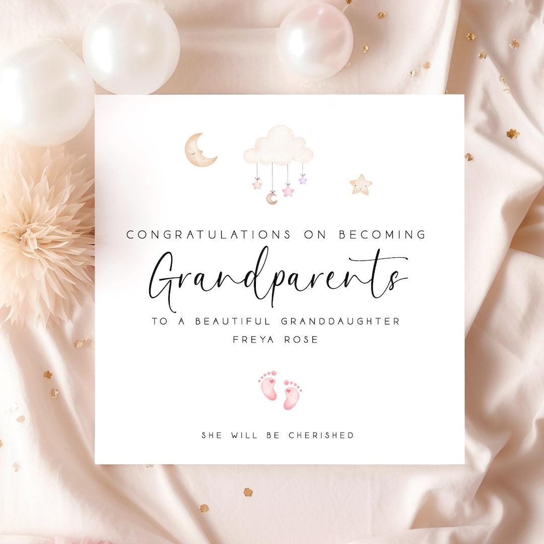 Personalised New Grandparents Card, Personalised New Grandparent Card ...