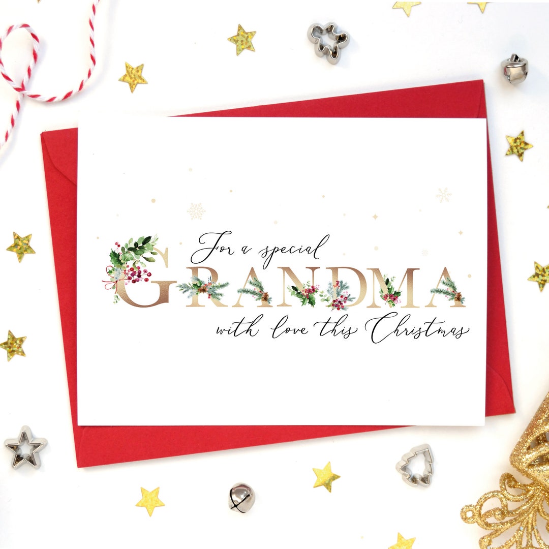 Grandma Christmas Card, Christmas Card for Gran, Granny Card A6 - Etsy