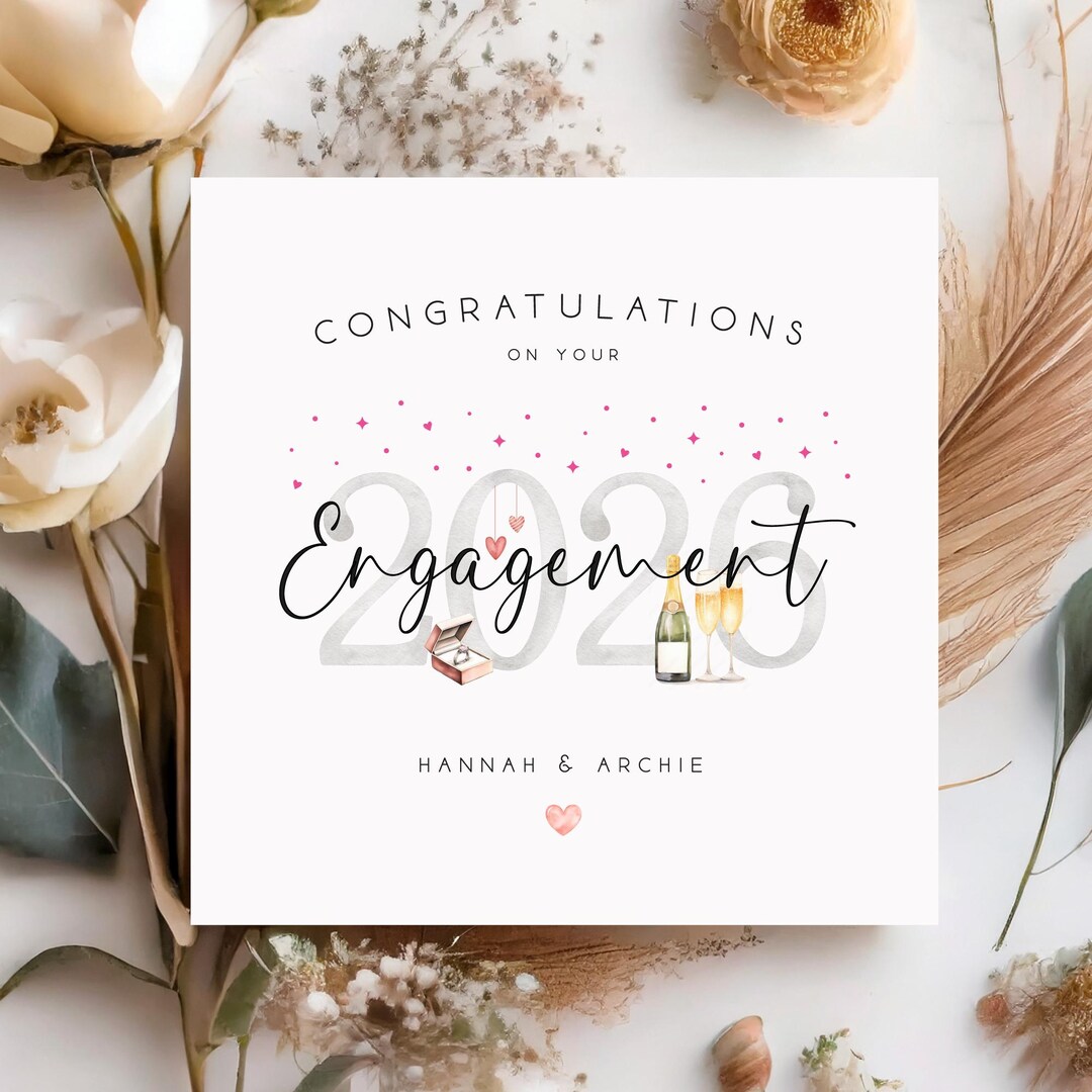 Personalised Engagement Card, Daughter, Son, Brother, Sister - Etsy UK