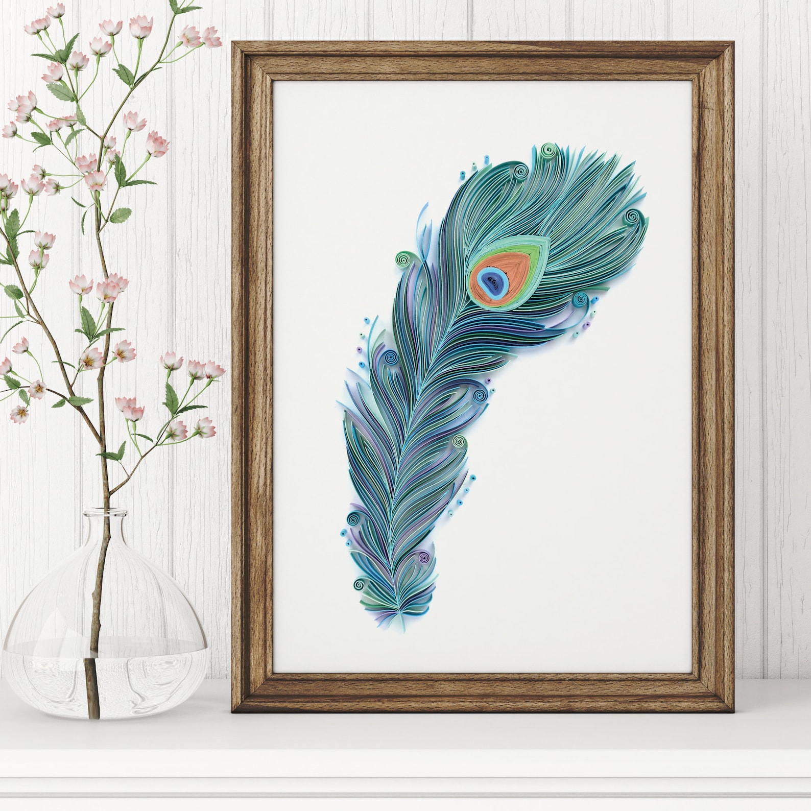 Peacock Feather Print Peacock Wall Art Peacock Art Print - Etsy