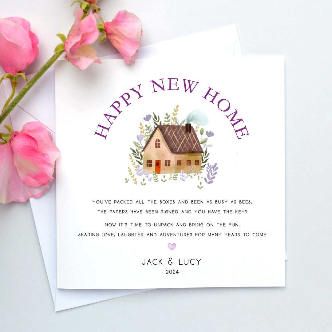 Personalised New Home Card, New Home Gift, Congratulations on Your New ...