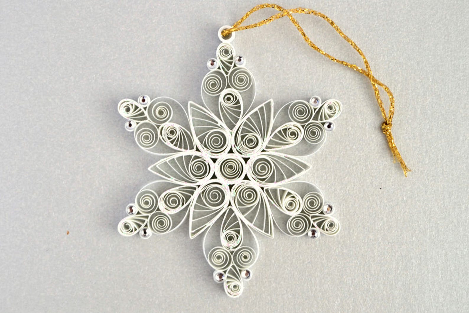 Quilled snowflake holiday ornament Christmas quilling | Etsy