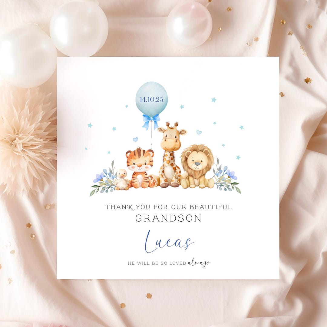 Thank You for Our Grandson Card, New Grandson, New Son, Daughter Son in ...