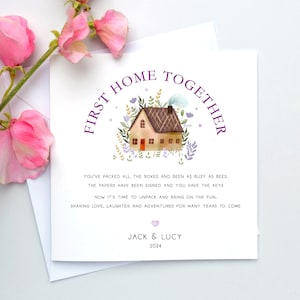 First Home Together Card, Happy 1st Home, New Home Card, First Home ...