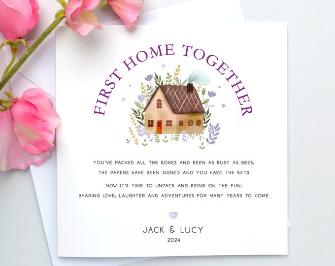 First Home Together Card, Happy 1st Home, New Home Card, First Home ...