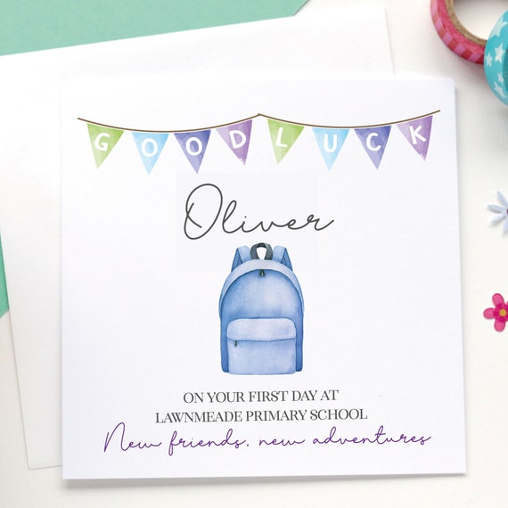 Personalised First day at school Card 1st day at High School | Etsy
