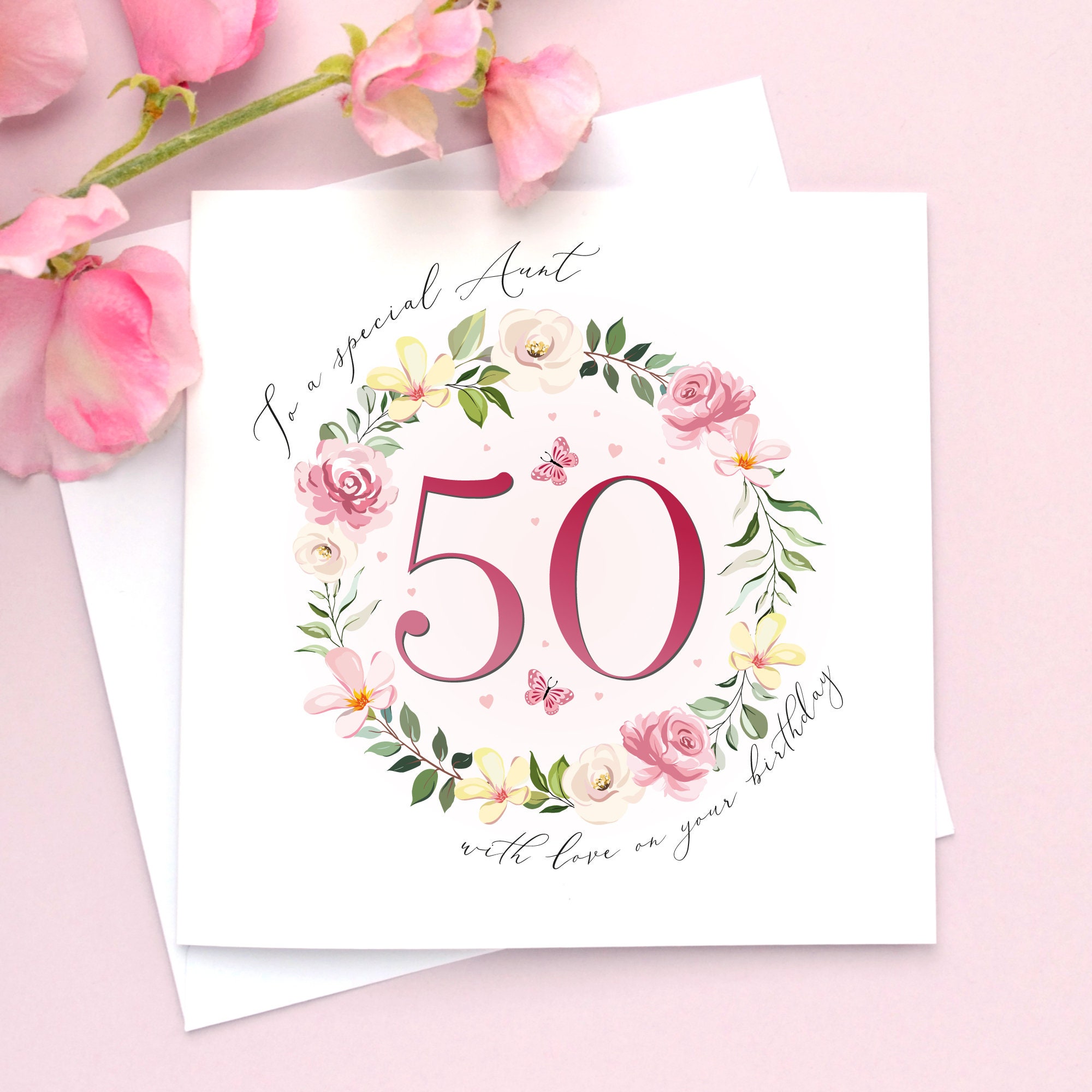 Happy 50th Birthday Card Mum 50th Birthday Card 50th Card | Etsy