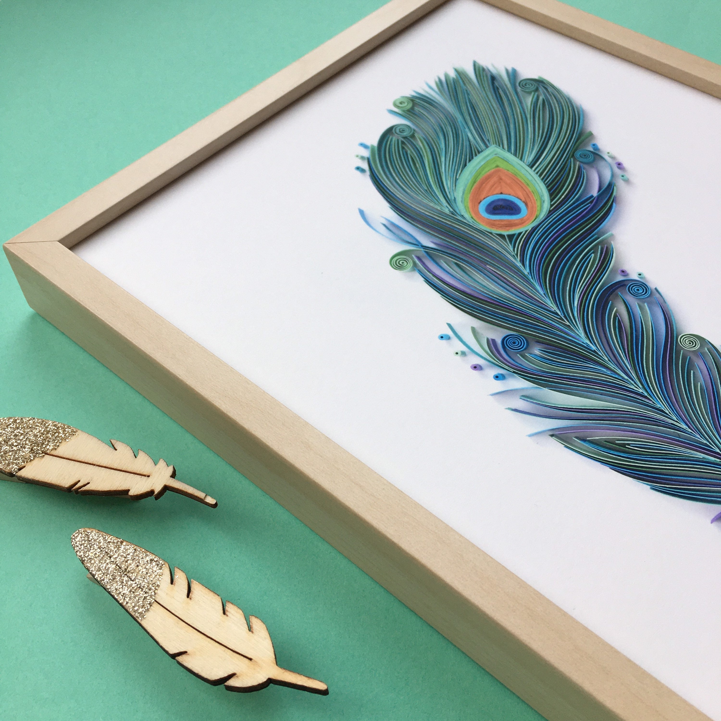 Peacock Feather Print Peacock Wall Art Peacock Art Print | Etsy