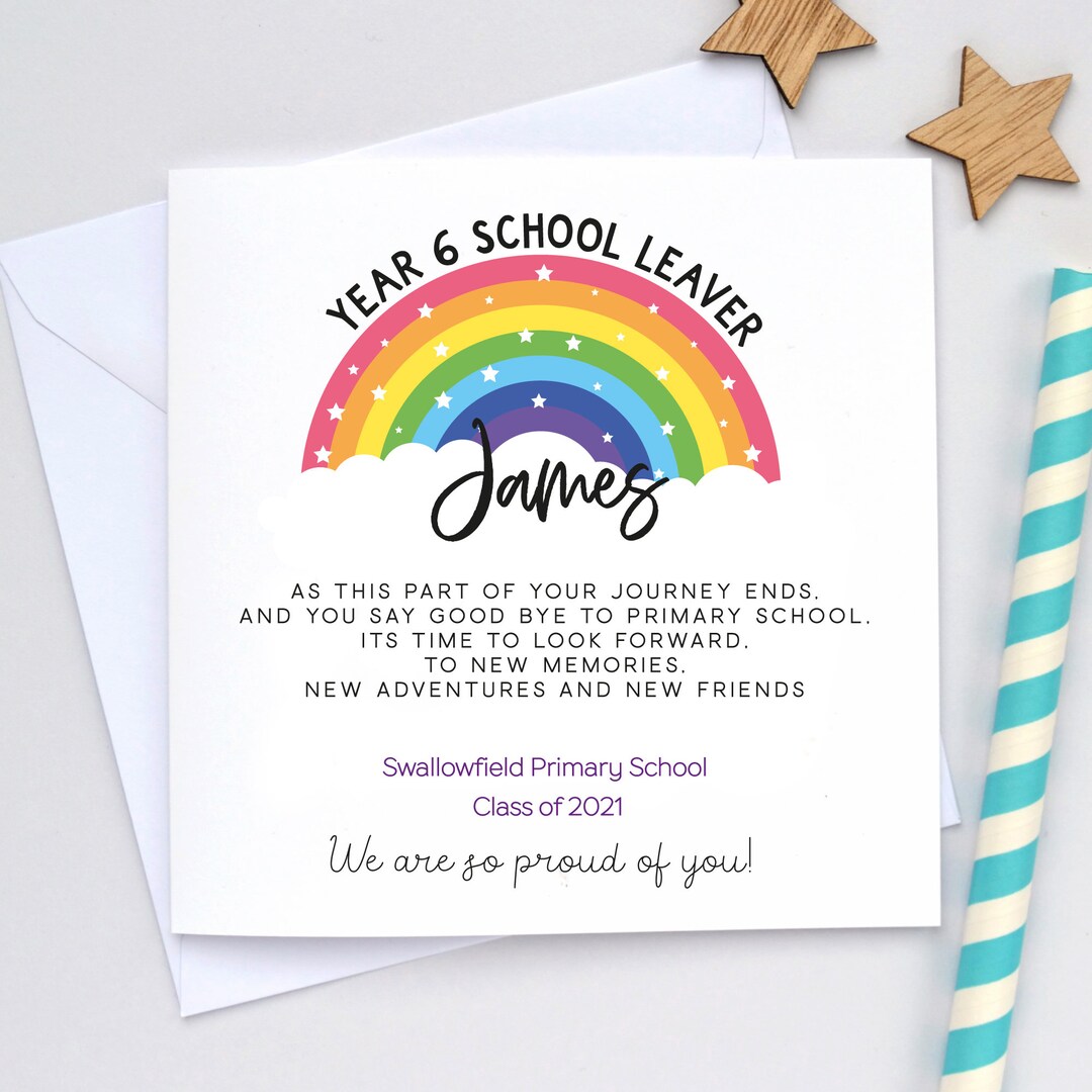 Primary School Leavers Card 2023 Year 6 Leaver Card Last Day - Etsy
