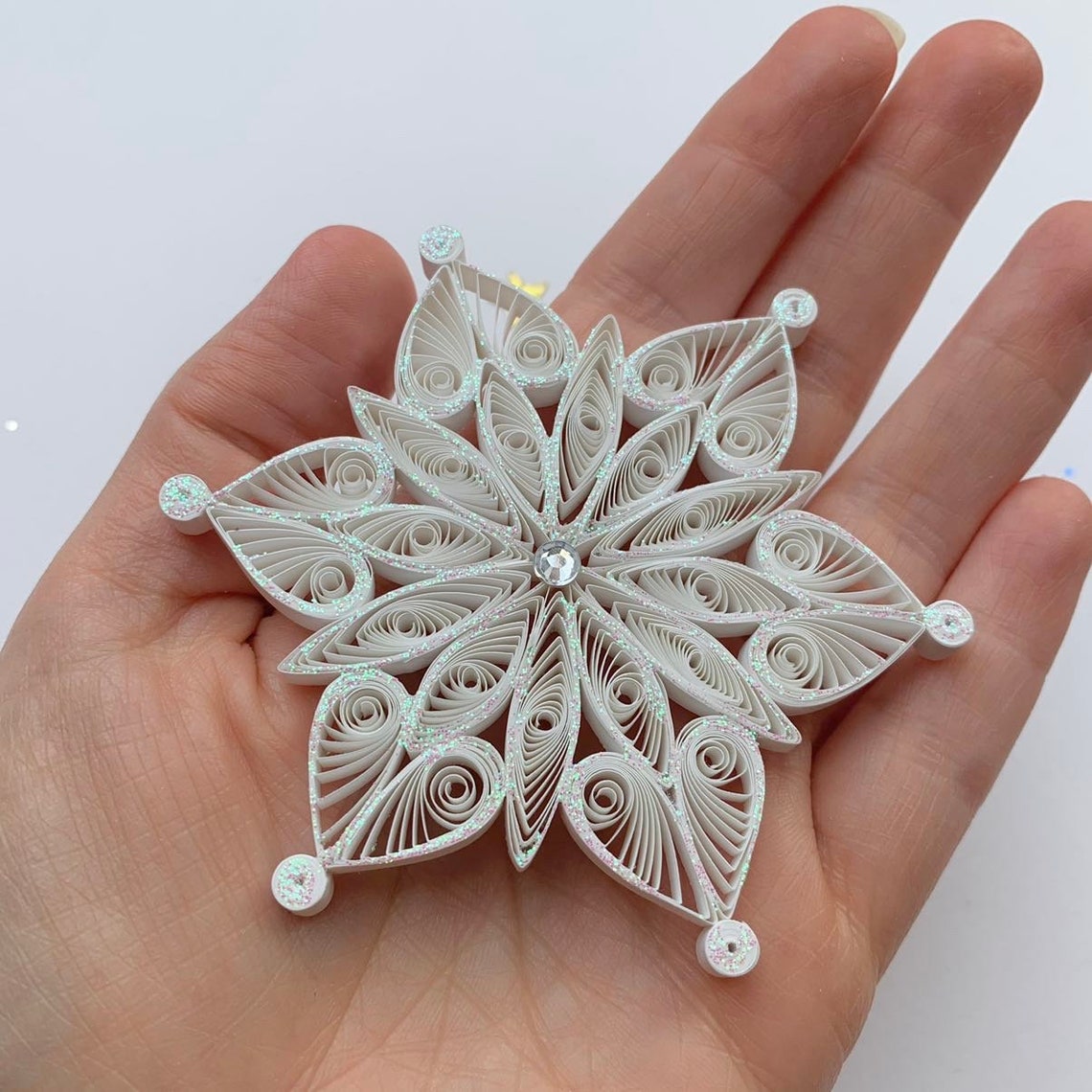 Quilling Snowflake Decoration Christmas Quilling Paper - Etsy