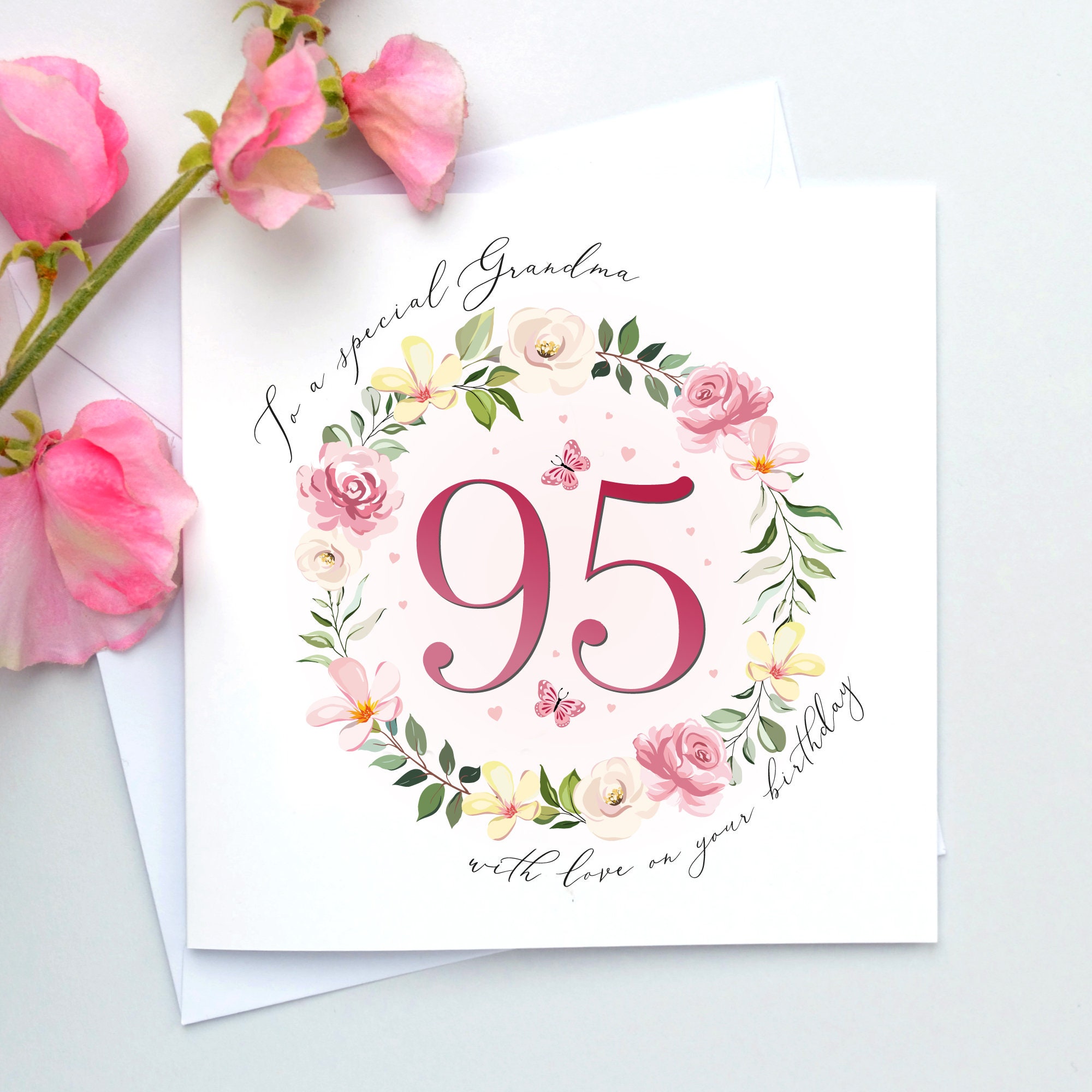 95th Birthday Card Mum 95th Card Nan 95th Birthday Grandma - Etsy