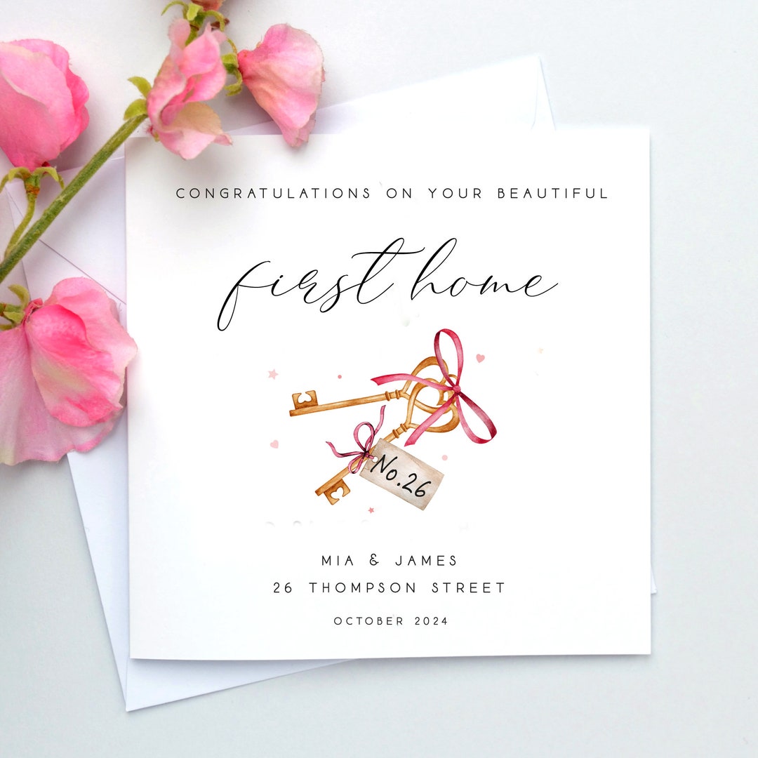 Personalised First Home Card, New Home Congratulations, First Home ...