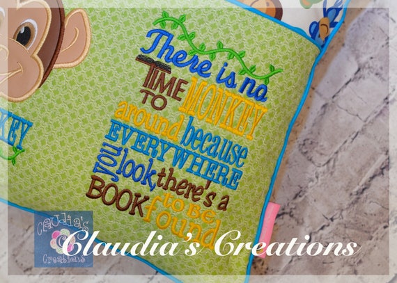 There is no time to monkey around embroidery saying Monkey | Etsy