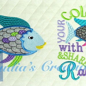 Colorful Fish Complete Embroidery Pillow Design - Etsy