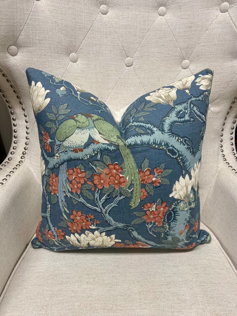Gp & J Baker Pillow Cover - Rockbird Signature in Teal Designer Throw ...