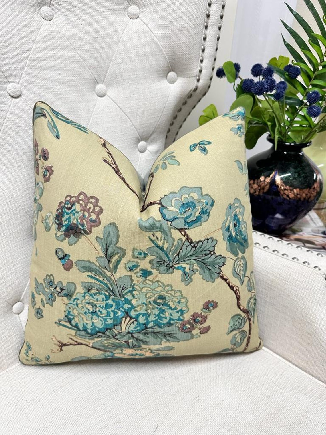 Jasper / Michael S Smith - Tree of Life in Sage - Pillow Cover - Etsy