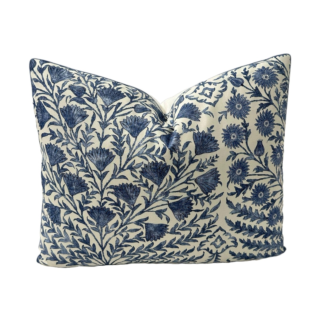 Lee Jofa - Sameera in Blue/indigo - Pillow Cover // MADE TO ORDER ...
