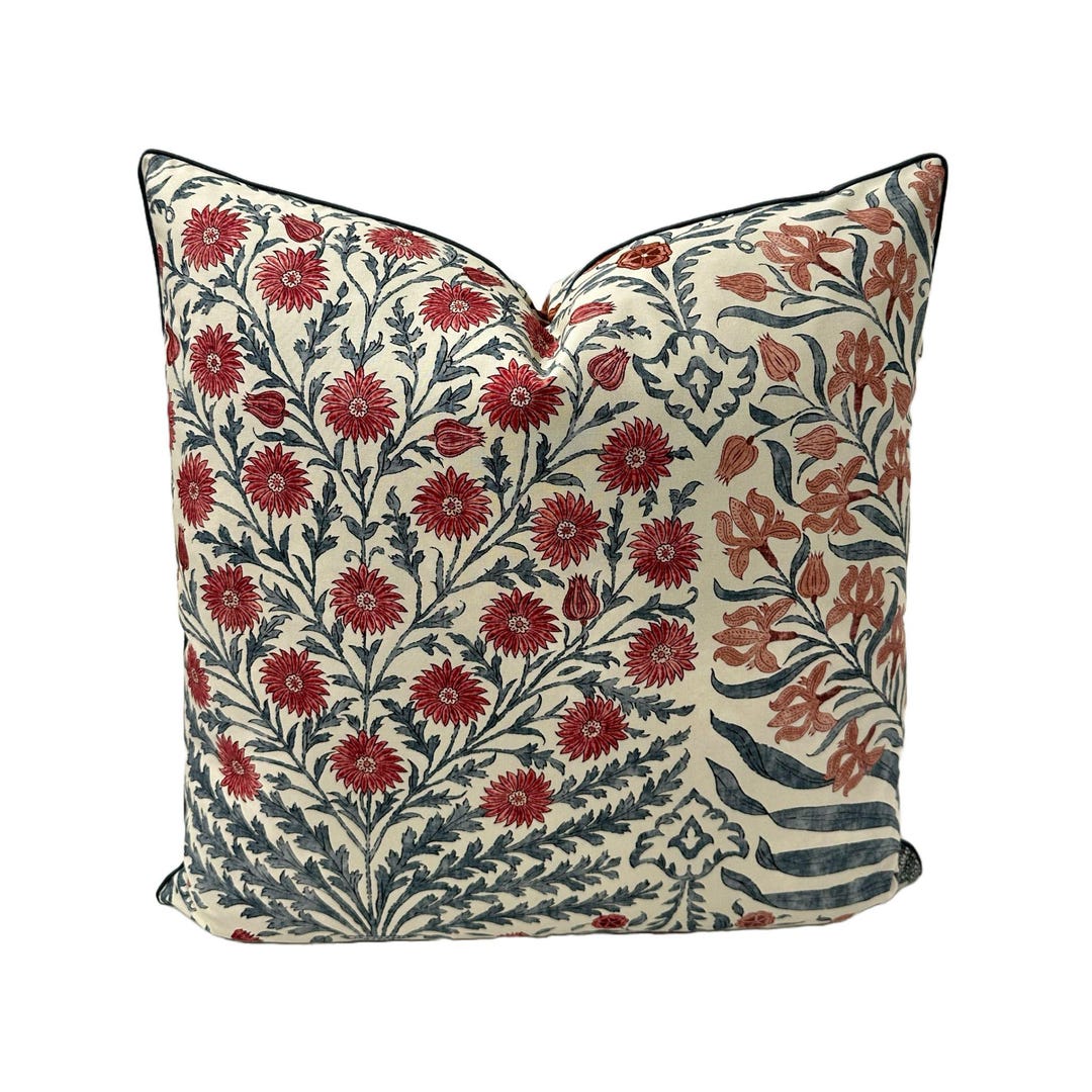 Lee Jofa - Sameera in Red/blue - Pillow Cover // MADE TO ORDER ...