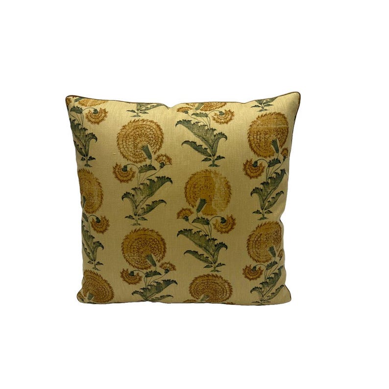 Jasper - Indian Flower in Saffron // MADE TO ORDER // Pillow Cover ...