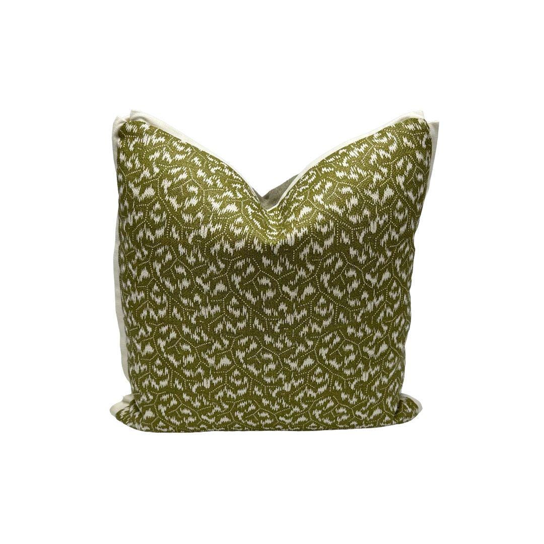 Luxury Throw Pillow Cover – Penny Morrison Tulkan Olive – Decorative ...