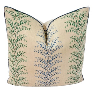 Pillow Cover, Décor Barbares, Rayures Datcha in Green & Blue Pillow ...
