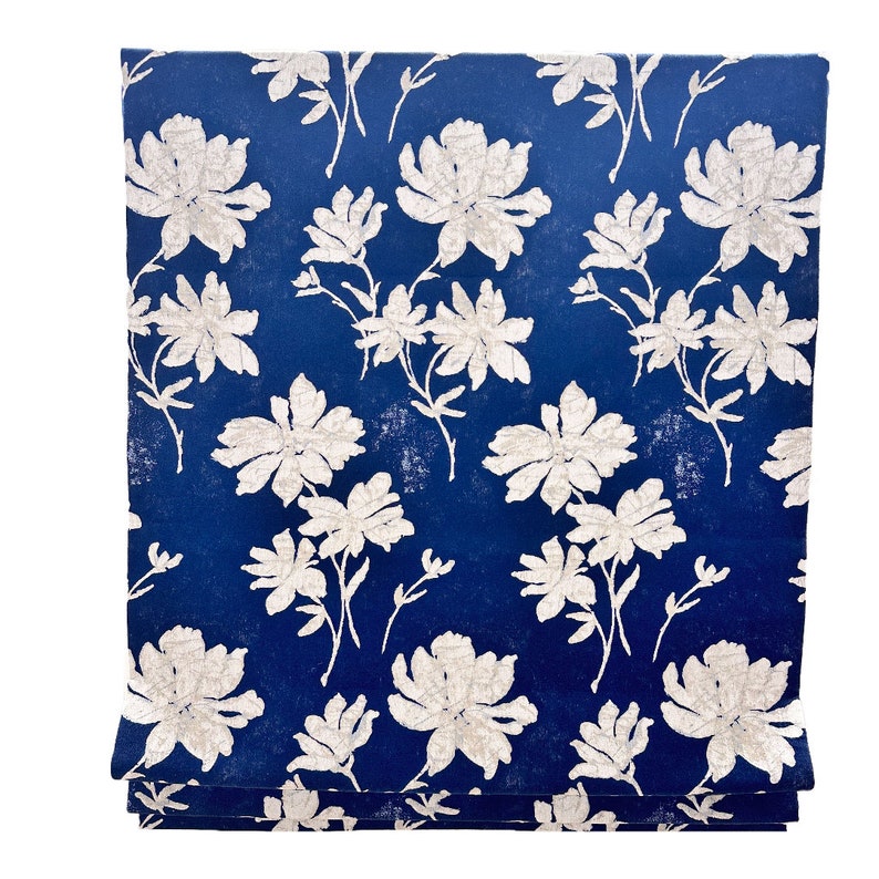 Custom Scalamandre Flore Batik in Indigo Roman Shades With Cord Lock ...