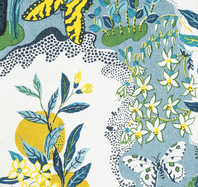 Schumacher Citrus Garden Tablecloth – Designer Linen Table Cloth ...