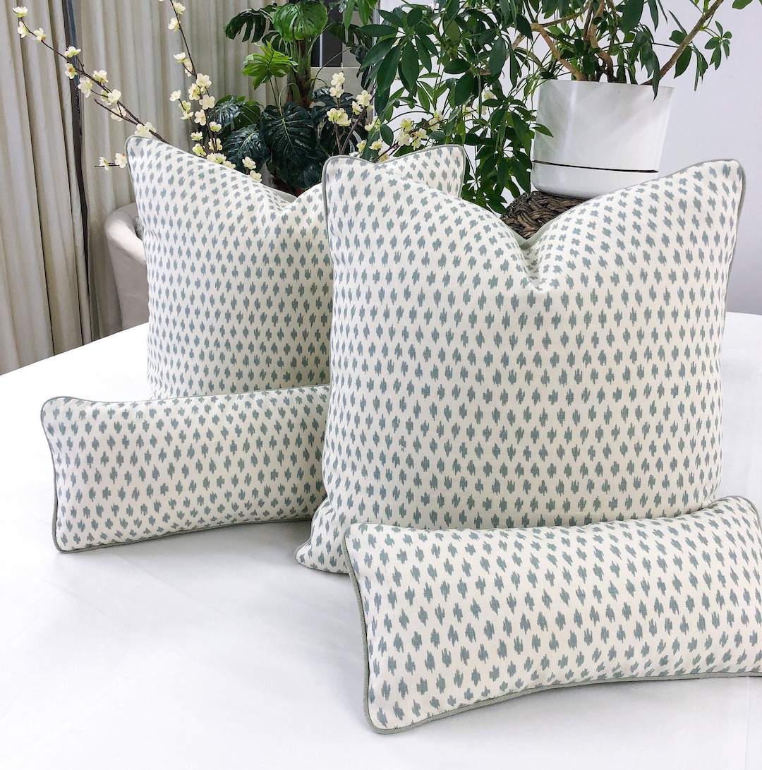 Luxury Throw Pillow Cover – Penny Morrison Anni Duck Egg – Decorative ...