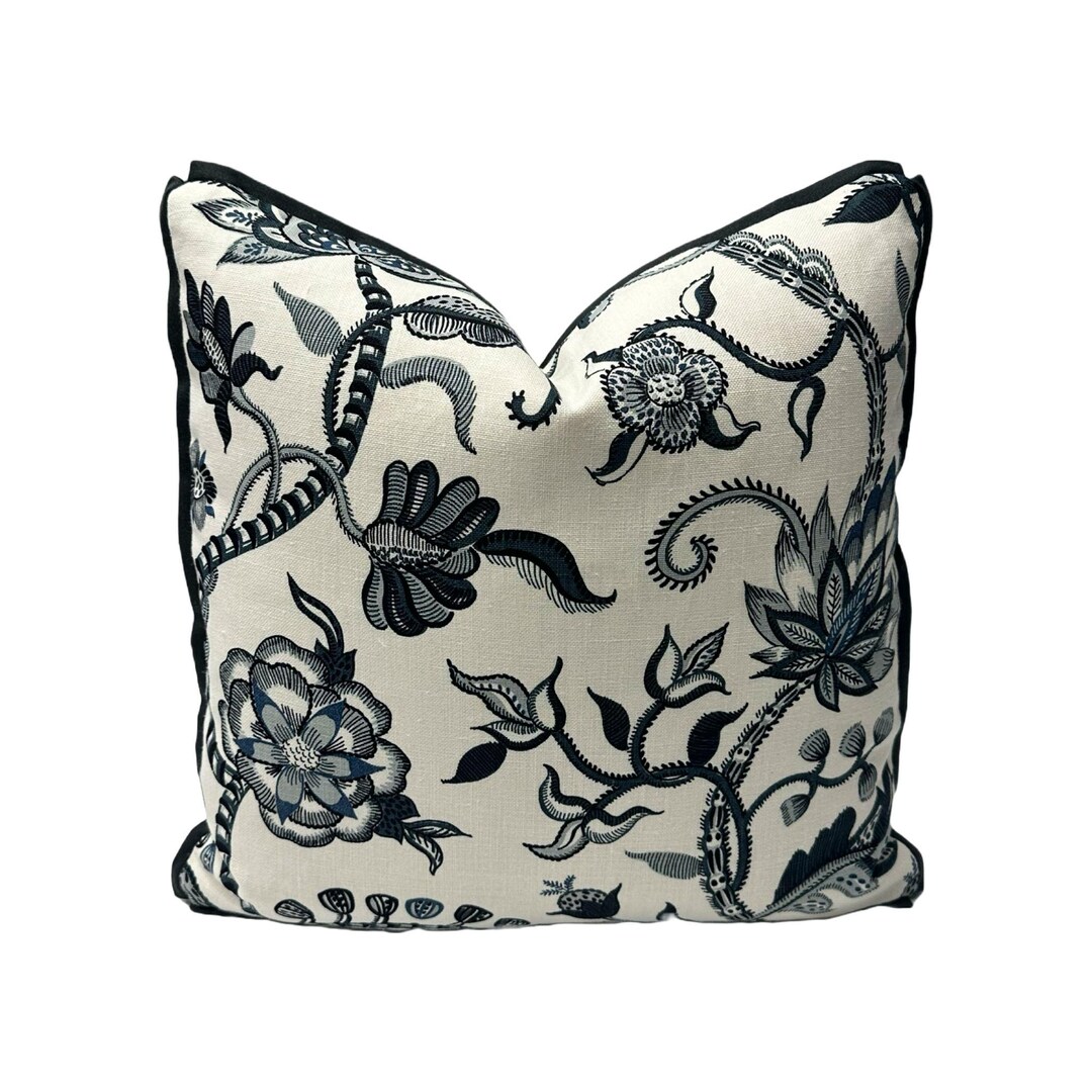Elizabeth Eakins - Adeline Locke in Dark Denim - Pillow Cover Designer ...