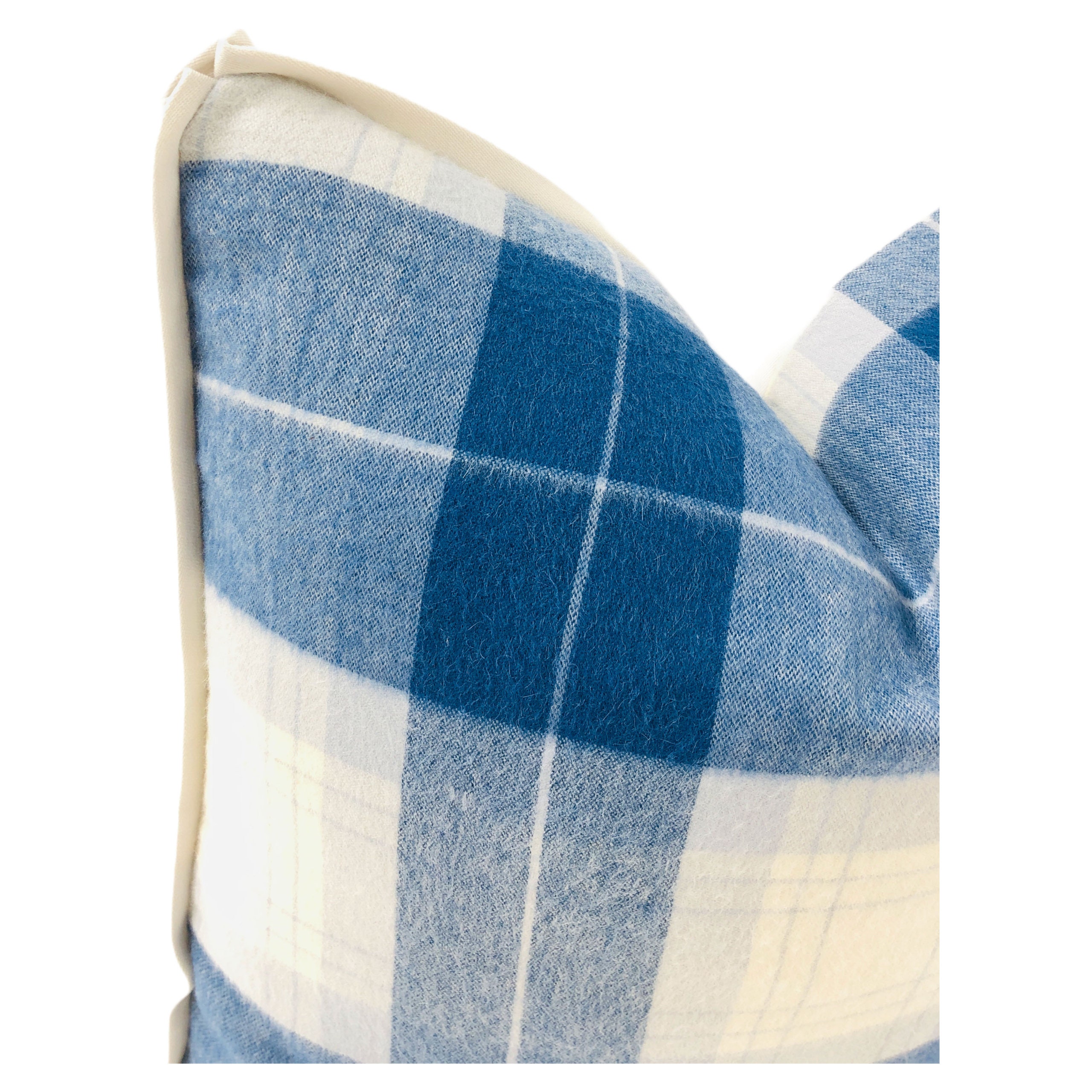 Alpaca Sandra Jordan Prima Alpaca Plaid Blue Wool Pillows - Etsy